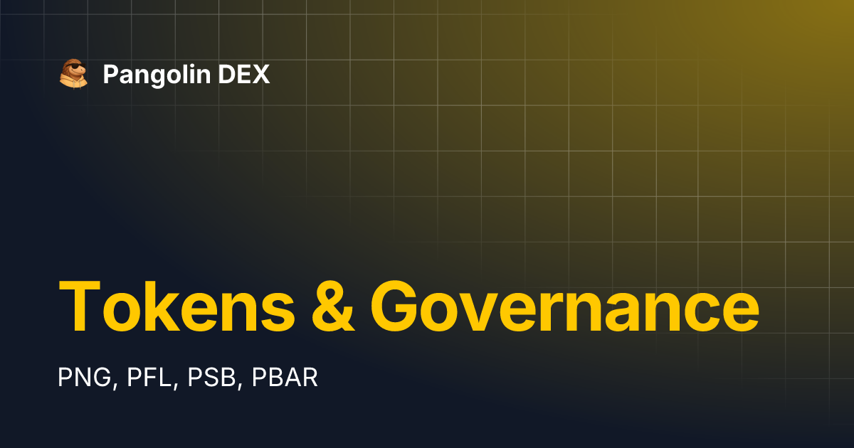 Tokens & Governance | Pangolin DEX
